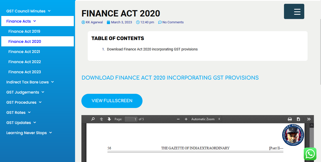 Finance Act 2020 - TaxByKK