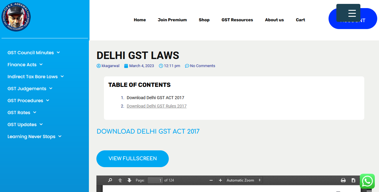 Delhi GST Laws - TaxByKK
